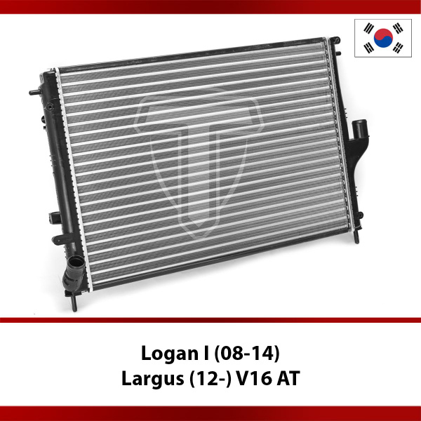 Радиатор охлаждения для автомобилей Лада Largus (12-)/Renault Logan (08-)/Duster (10-) V16 AT ...