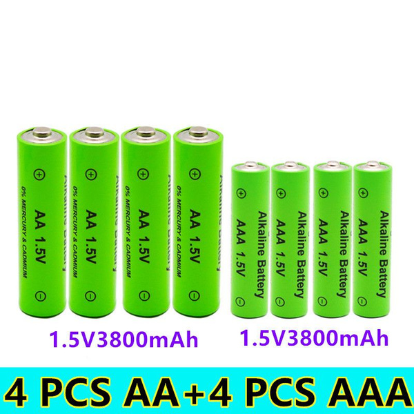 2022 Новый 1.5V AA 3800 mAh + 1.5V AAA 3000mah Заряжаемый щелочной ...