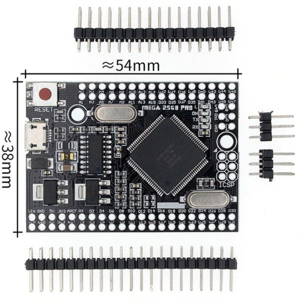 Контроллер плата Arduino Mega PRO 2560 CH340G Micro USB купить на OZON ...