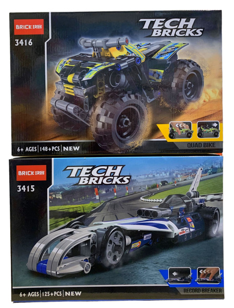 Конструктор 2 в 1! Квадроцикл + Гоночная Машина. Tech Bricks. 273 детали. - купить с доставкой ...