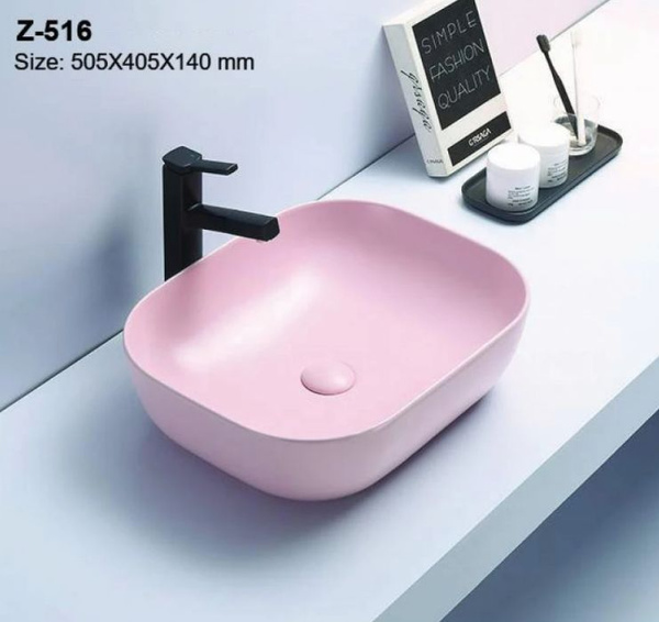 Раковина Zandini z511-516x50.5 см, розовый купить по доступной цене с доставкой в интернет ...