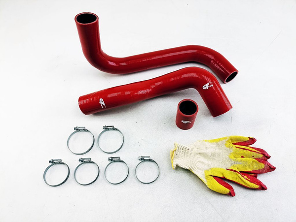 Патрубки радиатора УАЗ ХАНТЕР,452 дв.409, ПАТРИОТ Евро-2 (к-кт из 3-х шт.) СИЛИКОН "redBTR ...