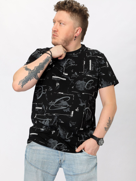 Футболка Fazo-R textile, размер 64, цвет черный, 100%Хлопок - купить по ...