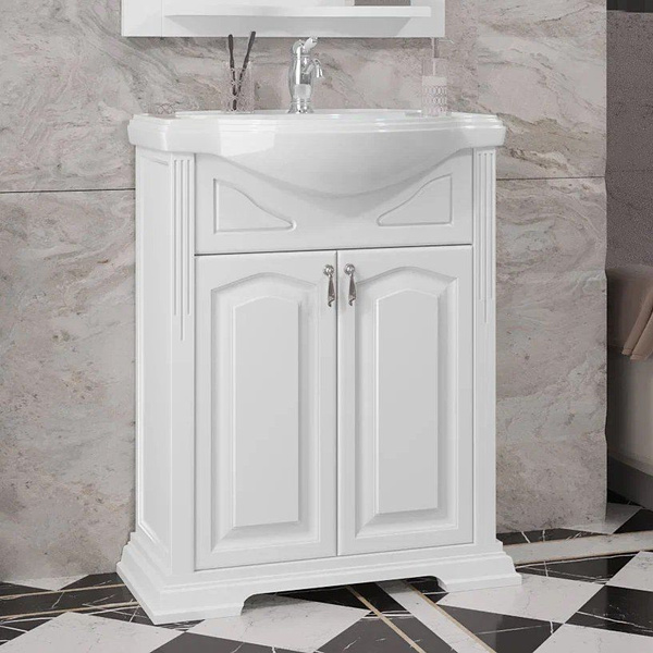 Тумба с раковиной Opadiris Риспекто напольная, 67, 6 см, ретро, из МДФ, из фаянса, классика ...