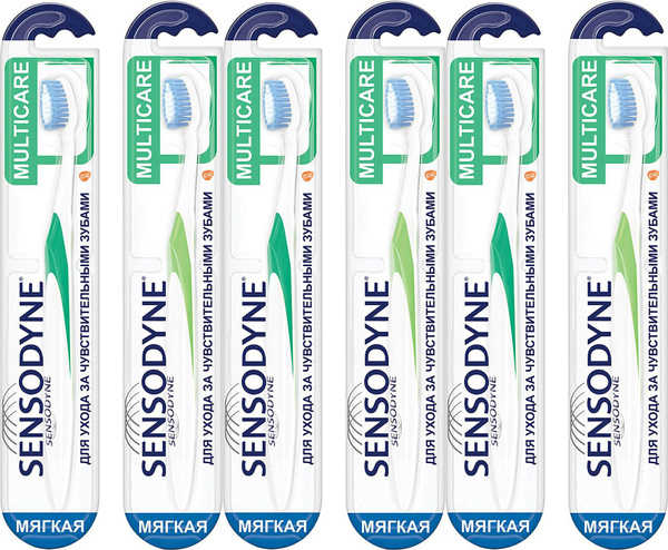 Зубная щетка Sensodyne Комплексная защита мягкая, комплект: 3 упаковки ...