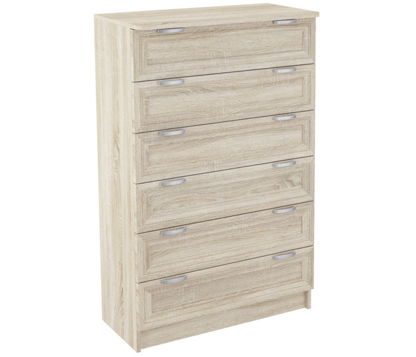 Комод Мир Мебели Комод_кмВС6Орех_Мир Мебели_Дуб сонома, 82x43x130 см, 6 ...