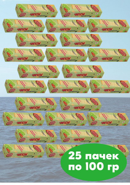 Картофельные чипсы MultiChips со вкусом васаби с имбирем, 25 пачек по ...