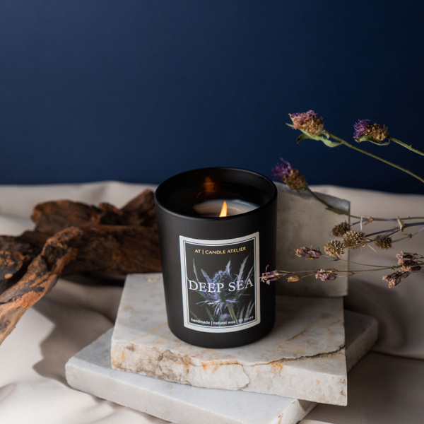 Свеча ароматическая AT candle atelier "DEEP SEA", 10 см х 7.5 см, 1 шт ...