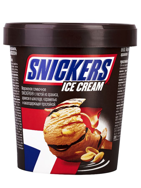 Вопросы и ответы о Мороженое сливочное с арахисом и карамелью Snickers ...
