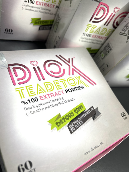 Diox Детокс-чай для похудения 60 саше Teadetox 100% extract powder ...