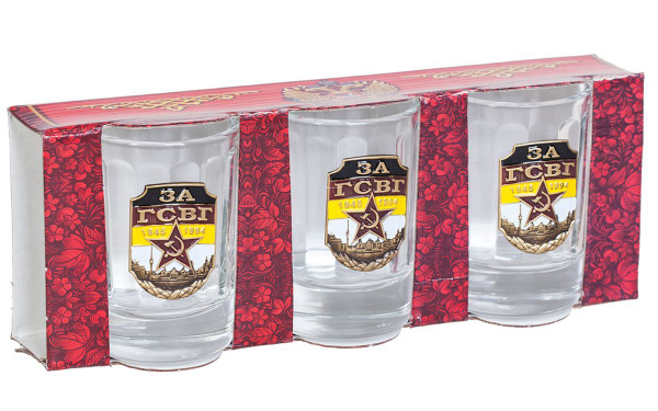 Набор стопок для водки, для ликера RusAtribut, 50 мл, Стекло, 3 шт купить по низкой цене с ...