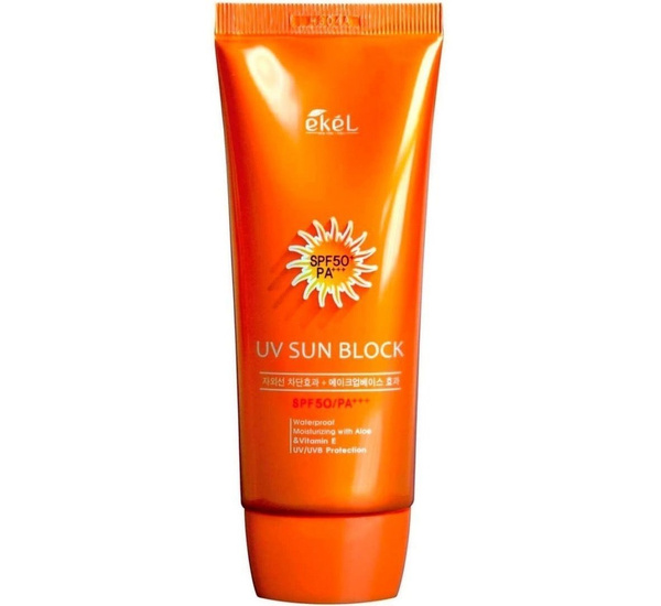 Корейская косметика. Крем с экстрактом алоэ SPF50+ EKEL - купить с ...