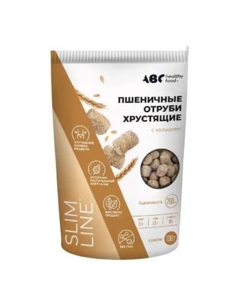 ABC Healthy Food Отруби пшеничные Хэлси Фуд хрустящие с кальцием ЛИТО ...