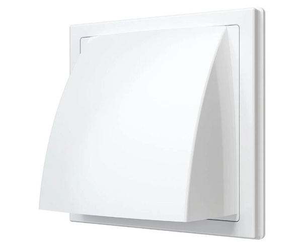 Вентиляционная решетка с клапаном 150/150 мм, D 100мм, белый 1515К10ФВ ...