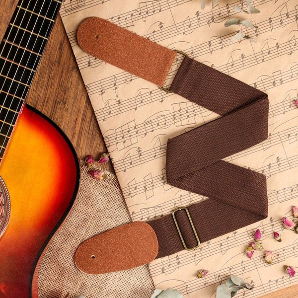 Music life, Ремень для гитары, 60-117х5 см, коричневый - купить с ...