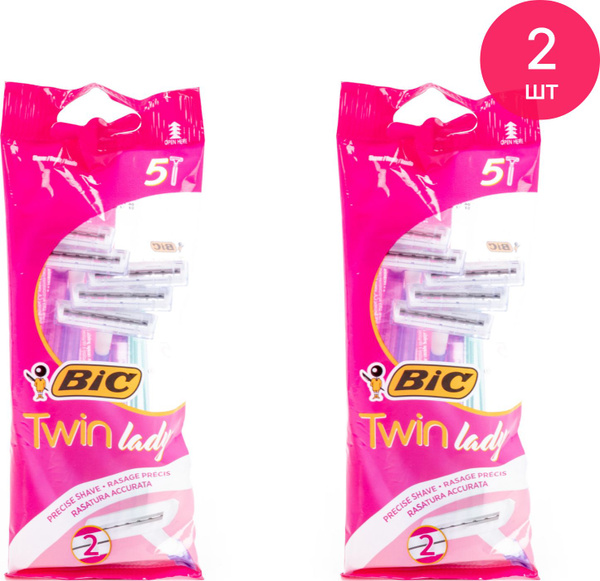 BIC / Бик Twin Lady Станки для бритья женские с увлажняющей полоской ...
