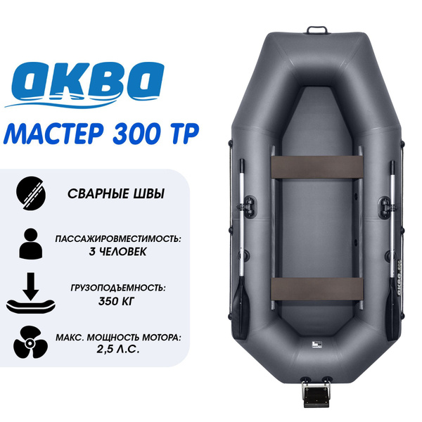 Лодка Аква-мастер 300 ТР графит - купить по выгодной цене в интернет ...