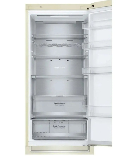Холодильник LG GC-B509SEUM, двухкамерный, No frost, WiFi, бежевый ...