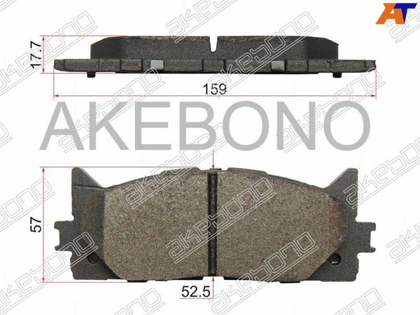 Колодки тормозные AKEBONO AN734K - купить по низким ценам в интернет ...