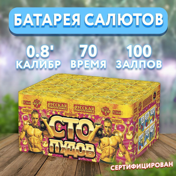 Салют фейерверк "Сто пудов", 100 залпов РС6644 - купить по доступным ...