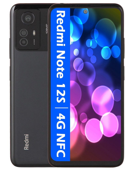 Смартфон Xiaomi Redmi Note 12S 256 ГБ 8 ГБ Черный OLED/AMOLED 2 SIM ...