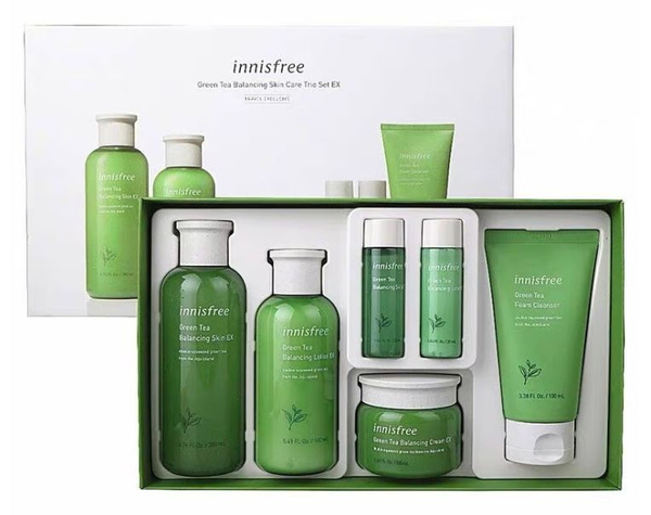Innisfree Набор из 7 предметов "Зеленый чай, вода и молоко - купить с ...