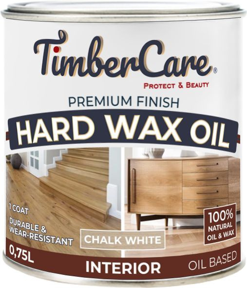 TIMBERCARE HARD WAX COLOR OIL CHALK WHITE SATIN БЕЛЫЙ МЕЛ, САТИН ...