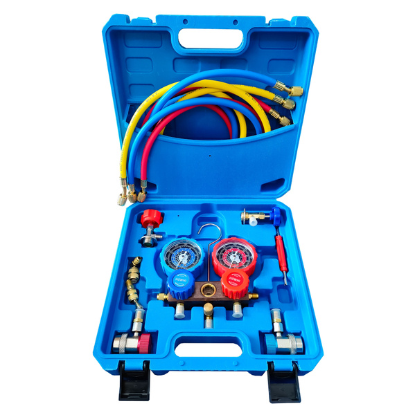 R410, R404, R134a, R22 freon коллектор давления, двойной клапан ...