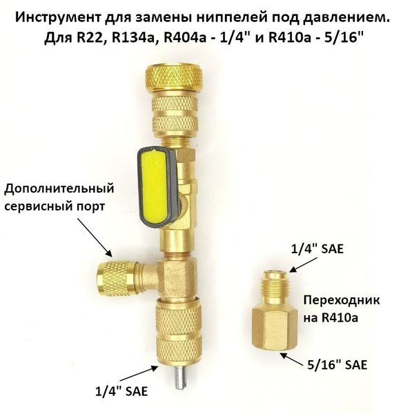 Инструмент для замены ниппелей (золотников сервисных портов) под ...
