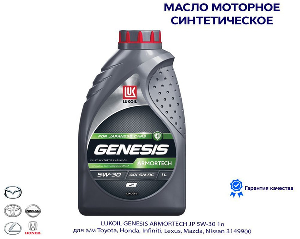 Масло моторное Лукойл (Lukoil) GENESIS ARMORTECH JP 5W-30 Синтетическое ...