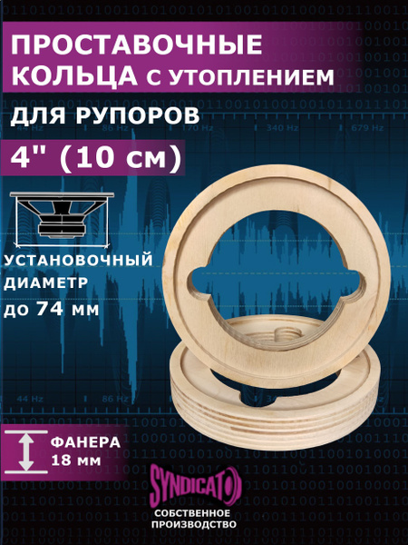 Проставочные кольца под рупора 1 пара (2 штуки) Фанера 18(мм) С ...