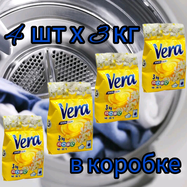 Vera Стиральный порошок 12000 г 200 стирок Для белых тканей, Для ...