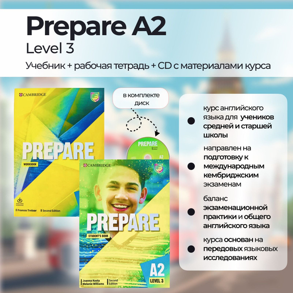 Prepare A2. Level 3 : Student's Book+Workbook+CD - купить с доставкой по выгодным ценам в ...