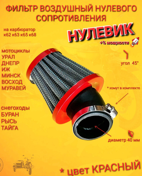 Фильтр воздушный "НУЛЕВИК" Мотоцикл Урал Днепр Иж Буран - купить по ...