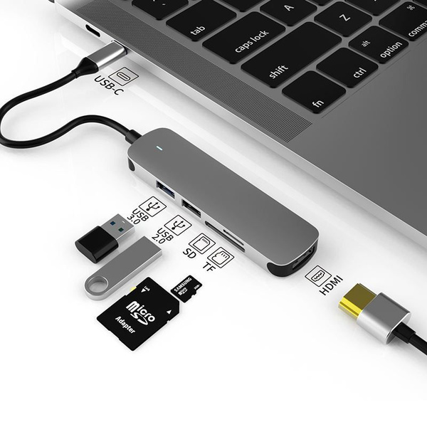 типа C хаб картридер Microsd Адаптер переходник 5 в 1 Type C Hdmi