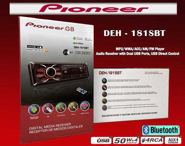 Магнитола Pionerr-GB Автомагнитола Pioneer.GB DEH-181SBT BLUETOOTH ...