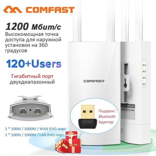 Точка доступа COMFAST Точка доступа роутер WiFi Outdoor AC1200 для ...
