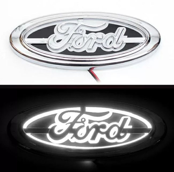Шильдик эмблема форд светящаяся 5D 12V для автомобилей Ford - купить по ...