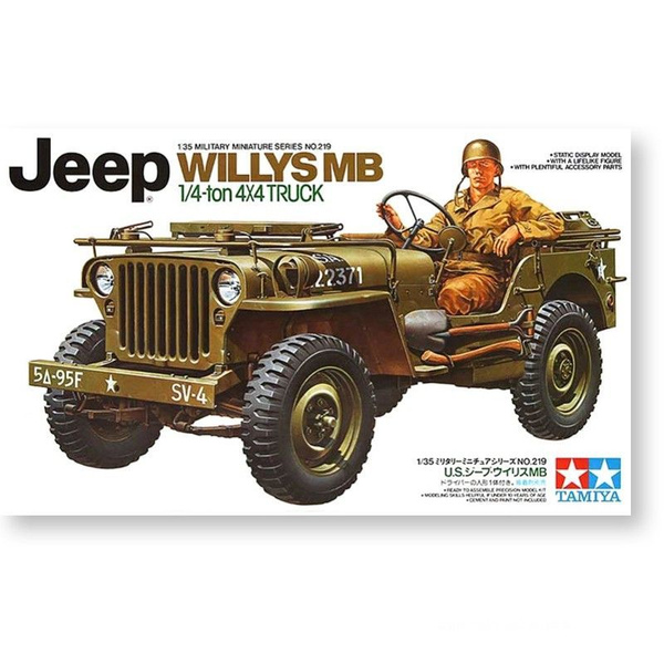 Сборная модель Военная модель Tamiya-35219 1/35 U.S JEEP WILLYS MB 1/4 ...