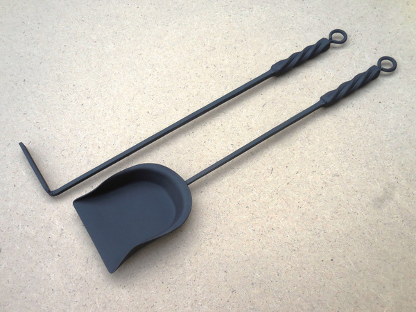 Кованый каминный набор 55 см, совок и кочерга, для бани, камина ...