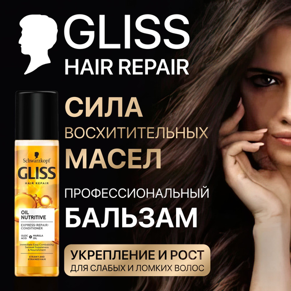 Экспресс кондиционер Gliss Kur Oil Nutritive, для секущихся волос ...