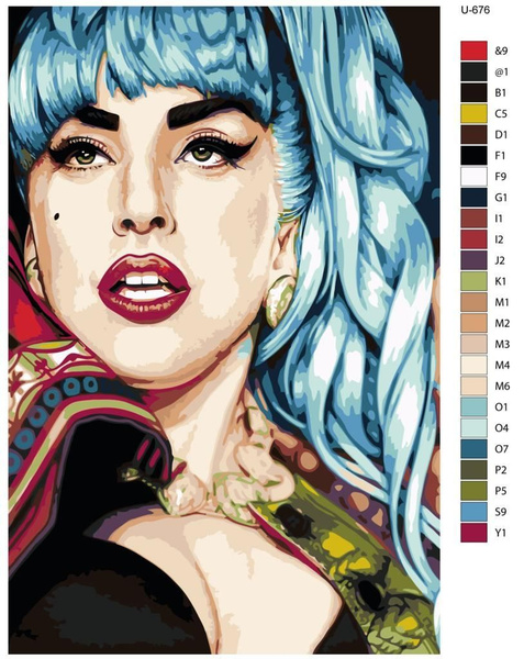 Картина по номерам U-676 "Леди Гага" 60x90 см - купить с доставкой по ...