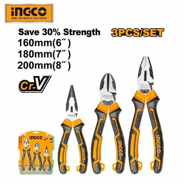 Набор шарнирно-губцевого инструмента усиленные 3 пред. INGCO HKHLPS2831 ...