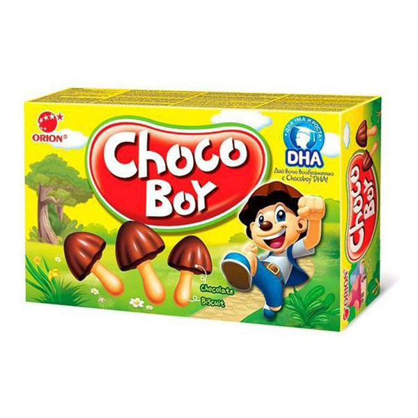 Печенье Orion Choco Boy бисквитное с шоколадной глазурью 45 г - купить ...