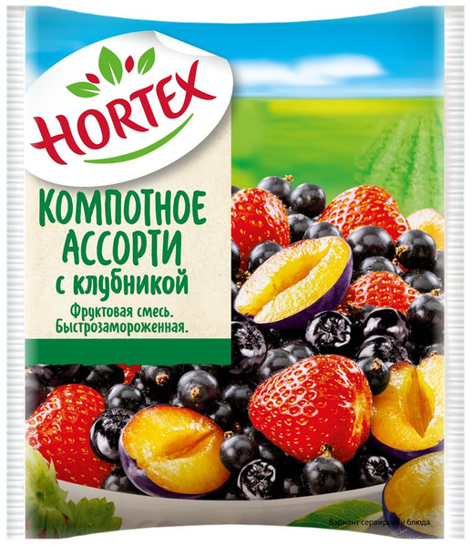 Смесь Компотное ассорти с клубникой 300 г, Hortex, замороженная купить на OZON по низкой цене ...