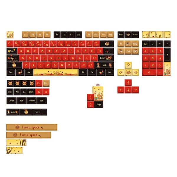 Колпачки для клавиш с темой белки XDA колпачки dz60/RK61/64/68/98 Alice ...