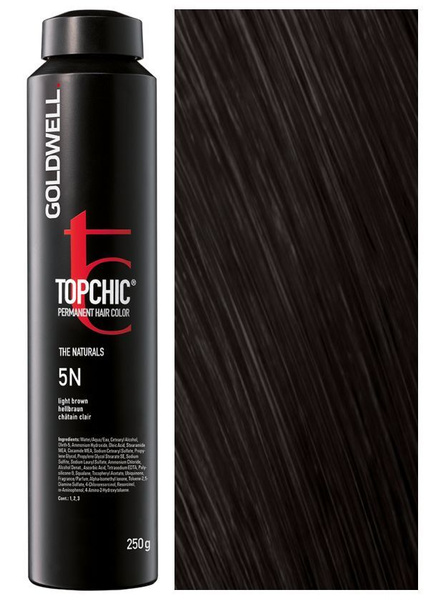 Стойкая краска Goldwell Topchic 5N, светло-коричневый, баллон, 250 мл ...