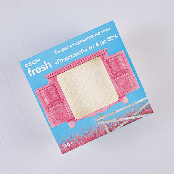 Творог пластовой из цельного молока 4-20% 250 г, Ozon fresh купить на OZON по низкой цене ...
