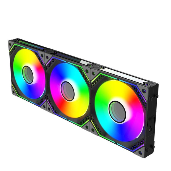 Вентилятор RGB для корпуса ПК, 120 мм, 3-pin 4-pin 29dB, Позитивные лопасти - купить кулер по ...