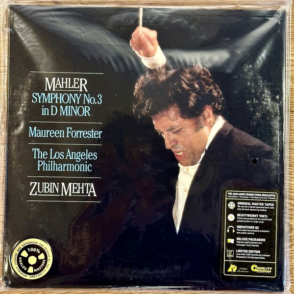 Виниловая пластинка Mahler, Zubin Mehta - Los Angeles Philharmonic Orchestra - Symphony No. 3 In ...